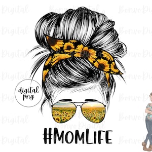 Mom Life Sunflower Digital Design, Mom Life Sunflowers Download ...