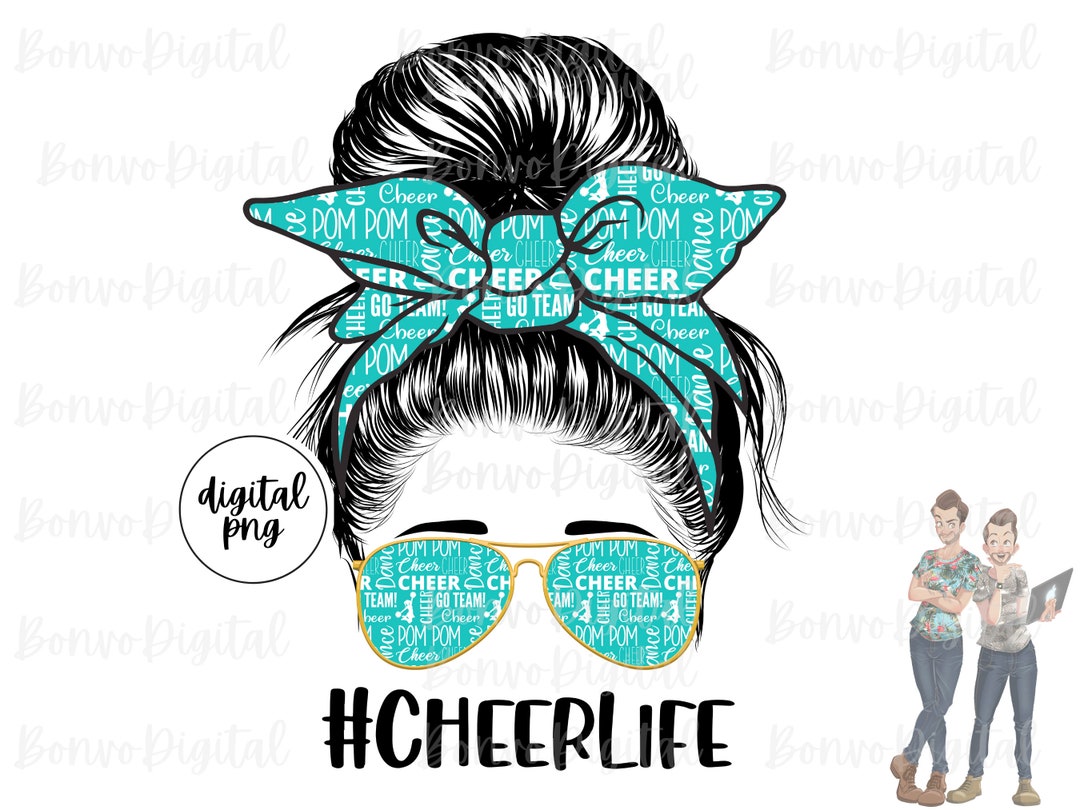 Cheer Life Digital Design, Cheer Life Download, Teal Cheerleading ...