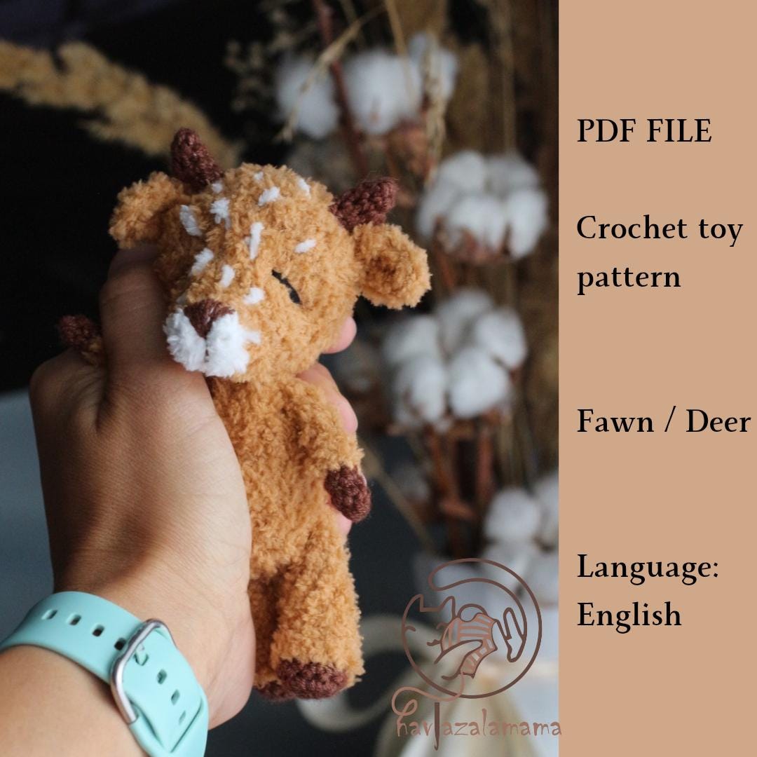 CROCHET PATTERN Small Softy Fawn | Cute Little Toy for Crib Mobile or ...
