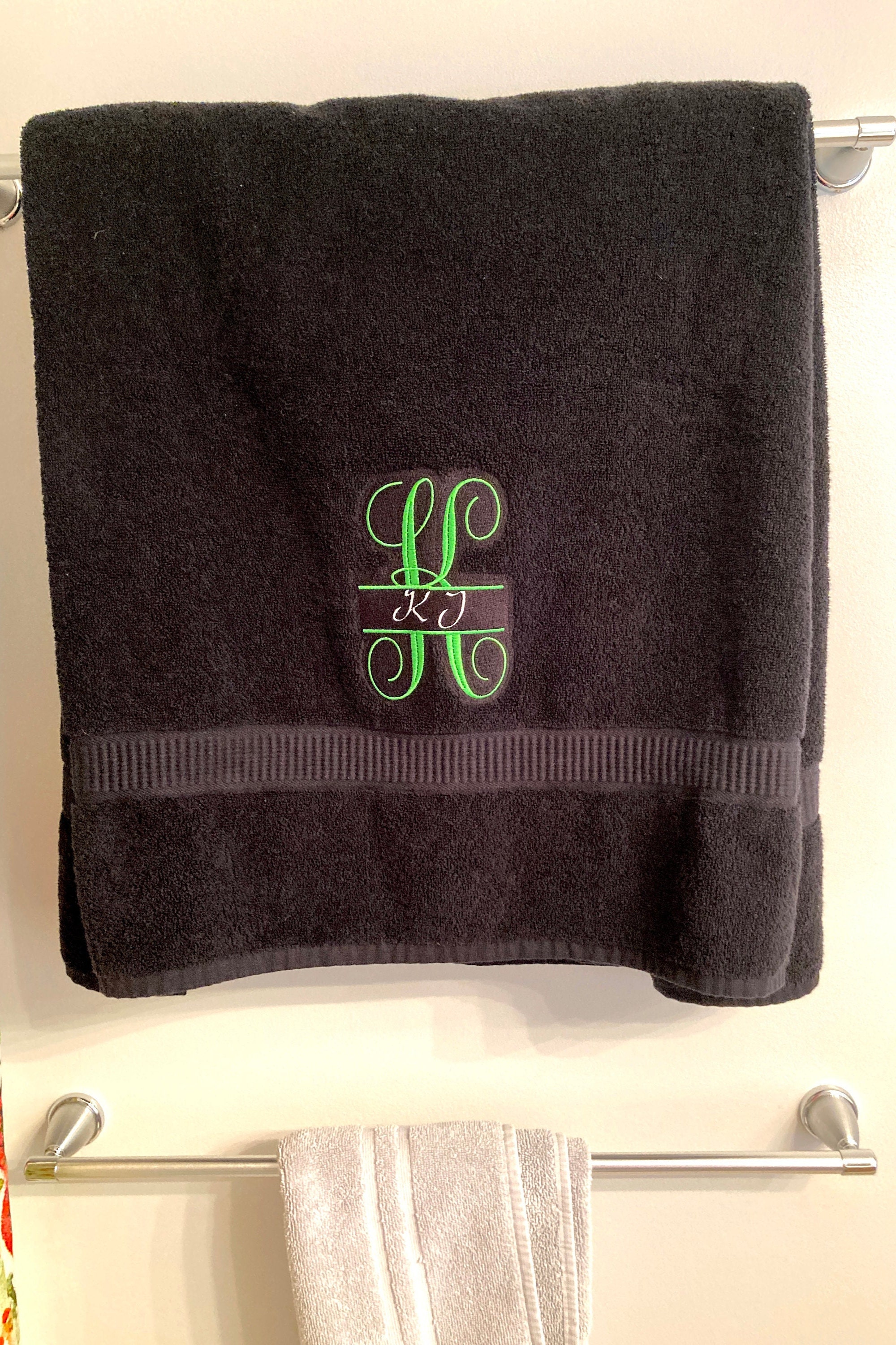Monogram Bath Sheet, Personalized Bath Sheet, Embroidered Bath Sheet ...