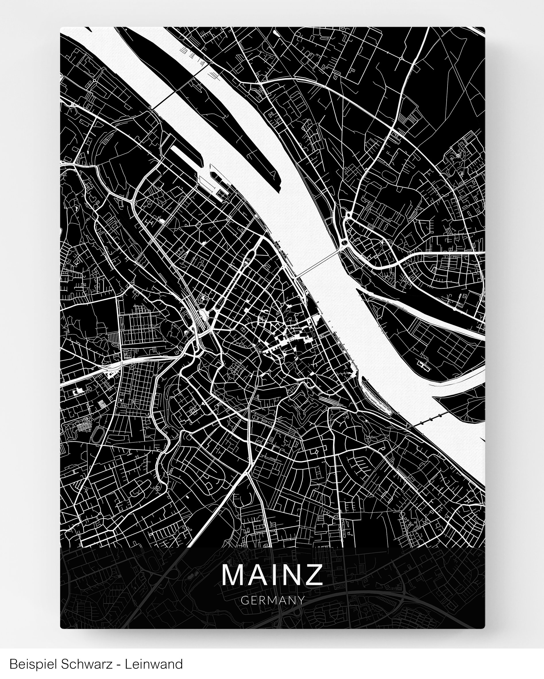 Mainz Mapa / Mapa Mapa de Maguncia o mapa de la ciudad como - Etsy México