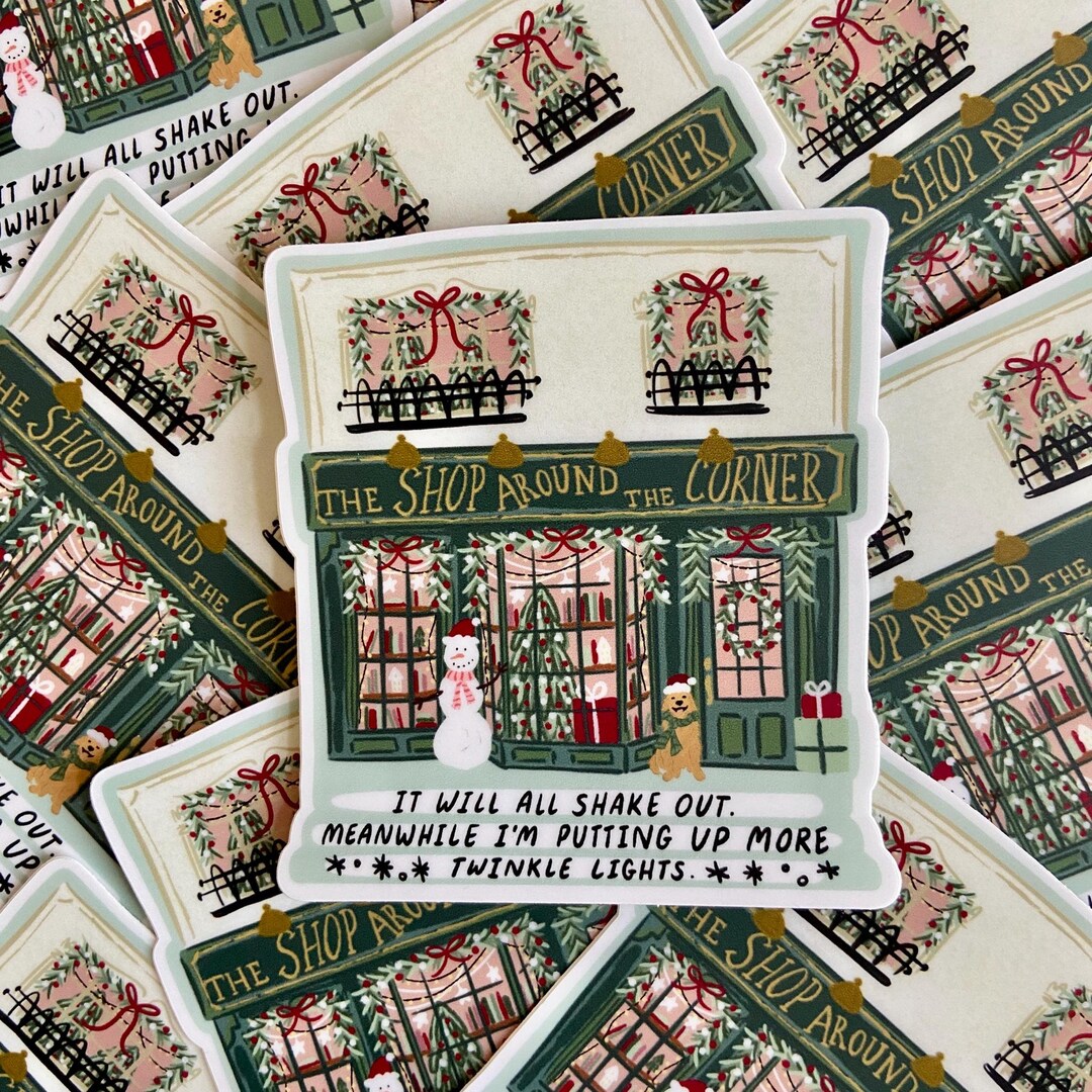 Christmas Shop Around the Corner Sticker - Waterproof Sticker - Etsy