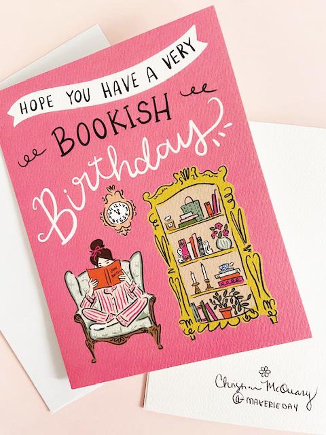 Bookish Birthday - Greeting Card - Etsy