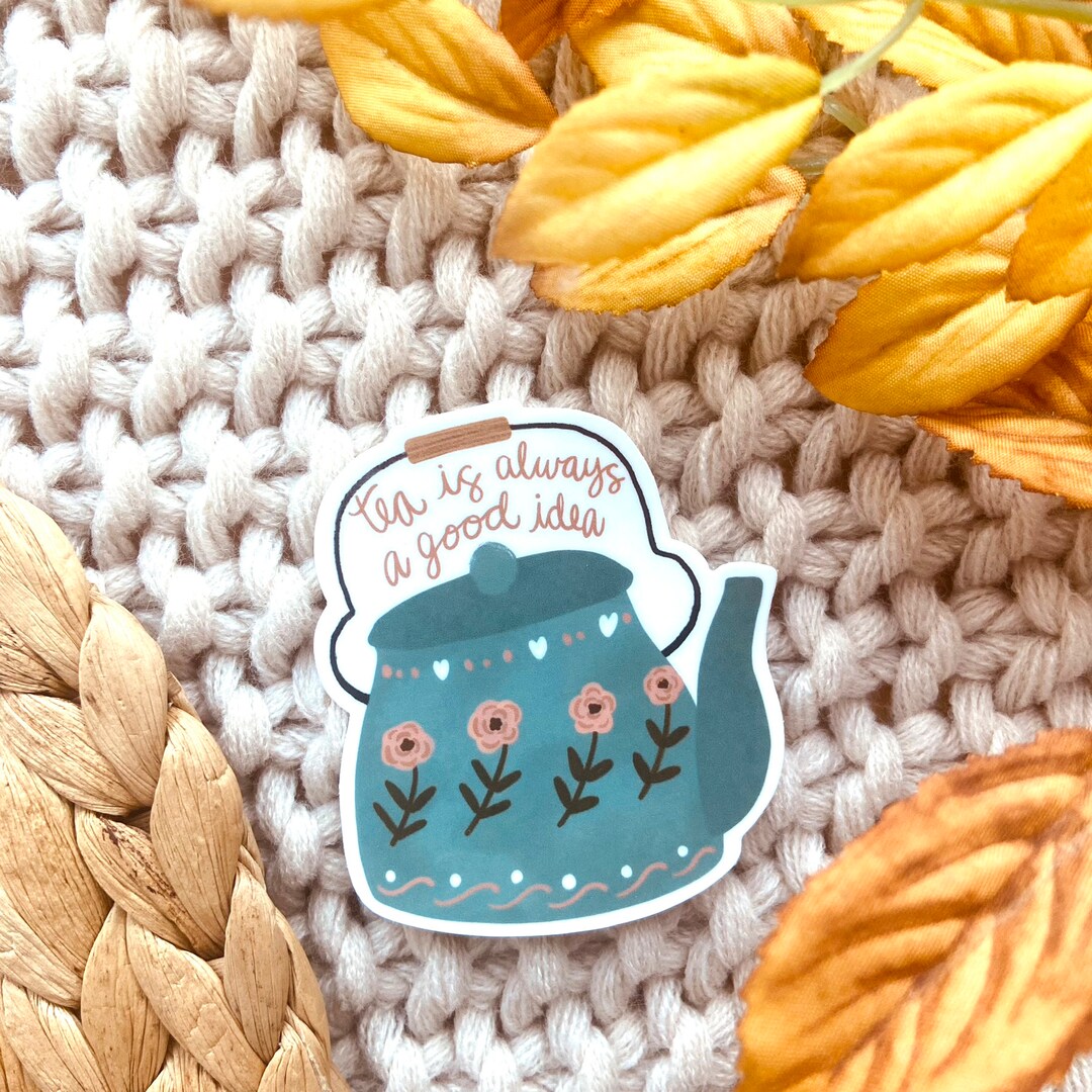 Teapot Vinyl Sticker - Waterproof Sticker - Etsy