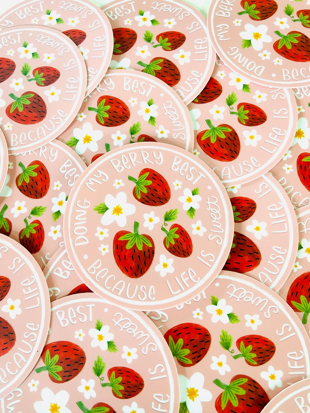 Doing My Berry Best Sticker - Waterproof Sticker - Etsy