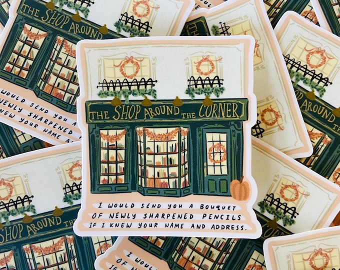 Fall Shop Around the Corner Sticker - Waterproof Sticker - Etsy