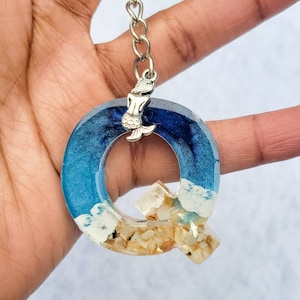 Ocean Theme Gift, Beach Keychain, Ocean Keychain, Resin Letter Keychain ...