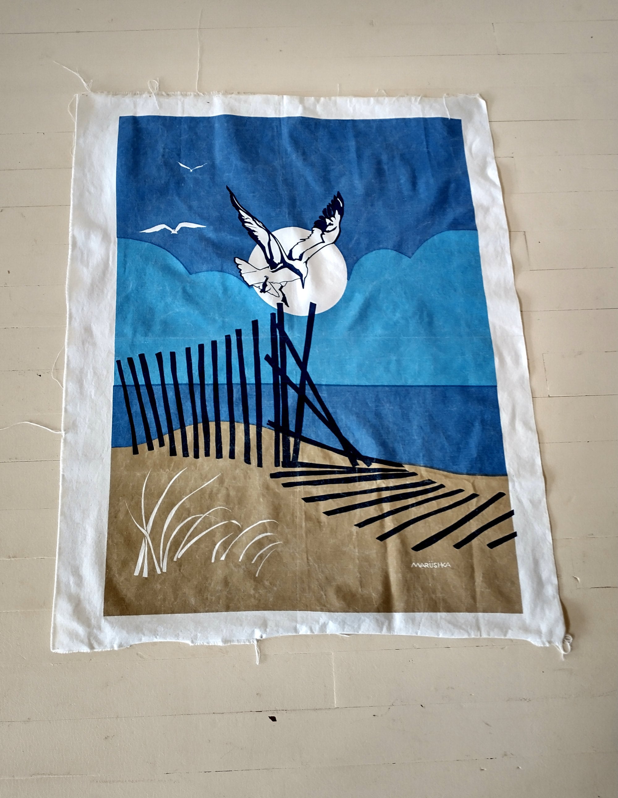 Vintage Marushka 70s Mid Century Pop Art Inspired 41x32 Inches Modern ...