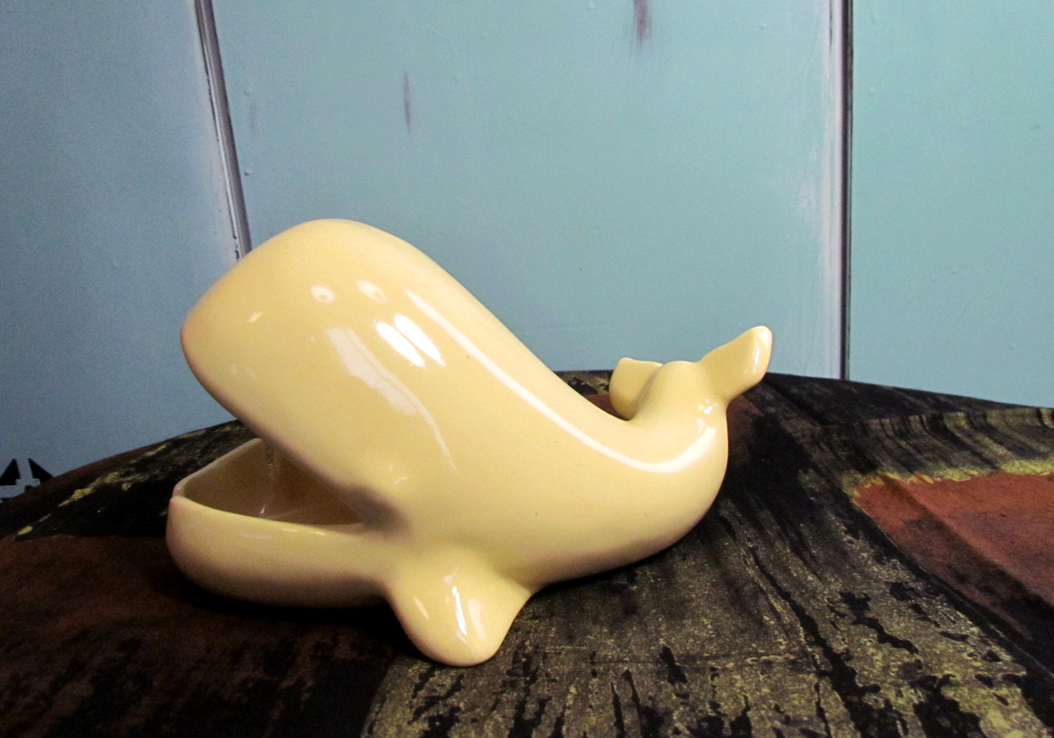 Vintage Mod Whale Ashtray Porcelain Ceramic Mid Century Catchall Dish ...