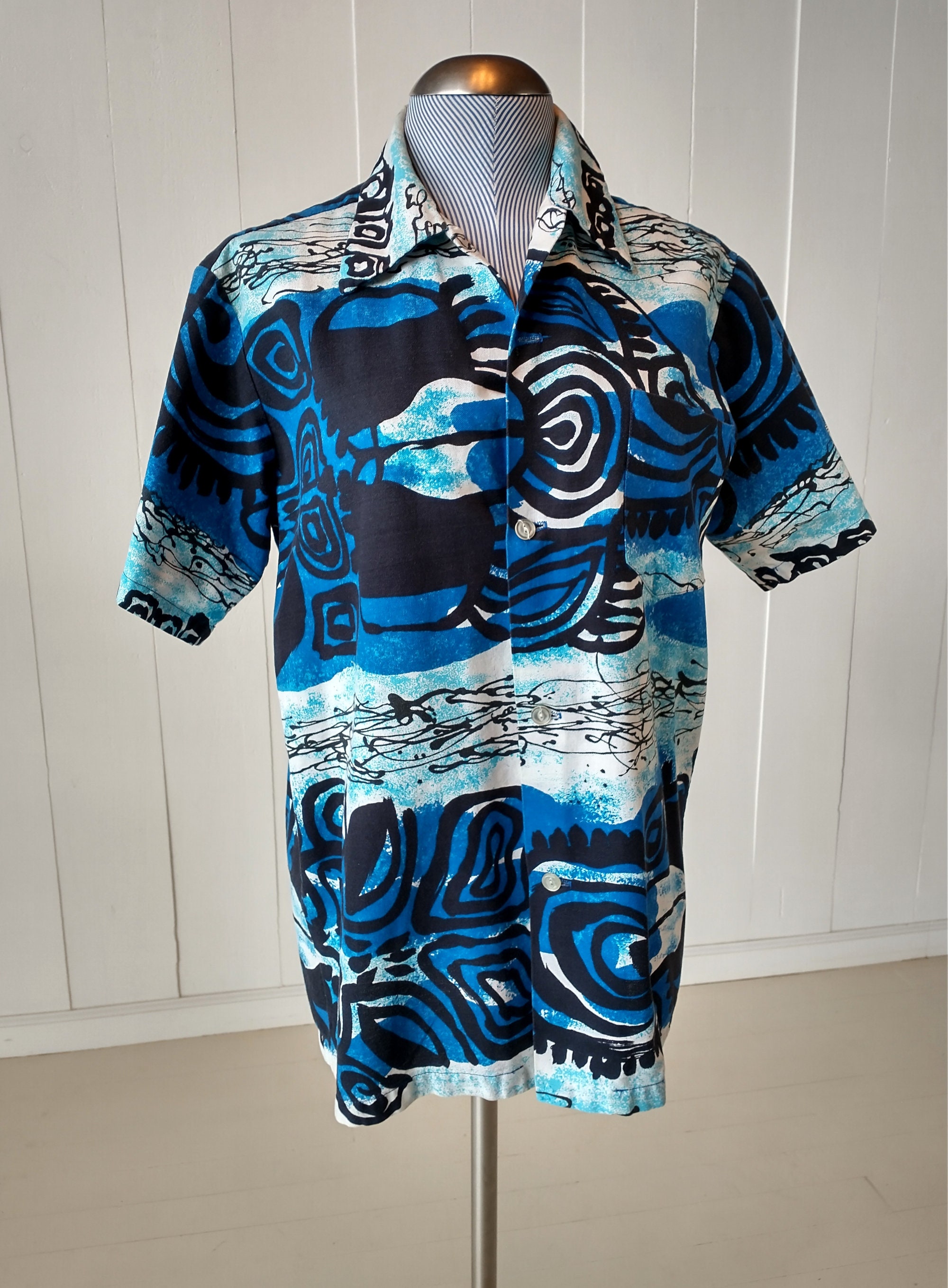 Vintage MCM RARE BRADLEY J Aloha Shirt 1960S 1970s Hawaiian Fashion ...