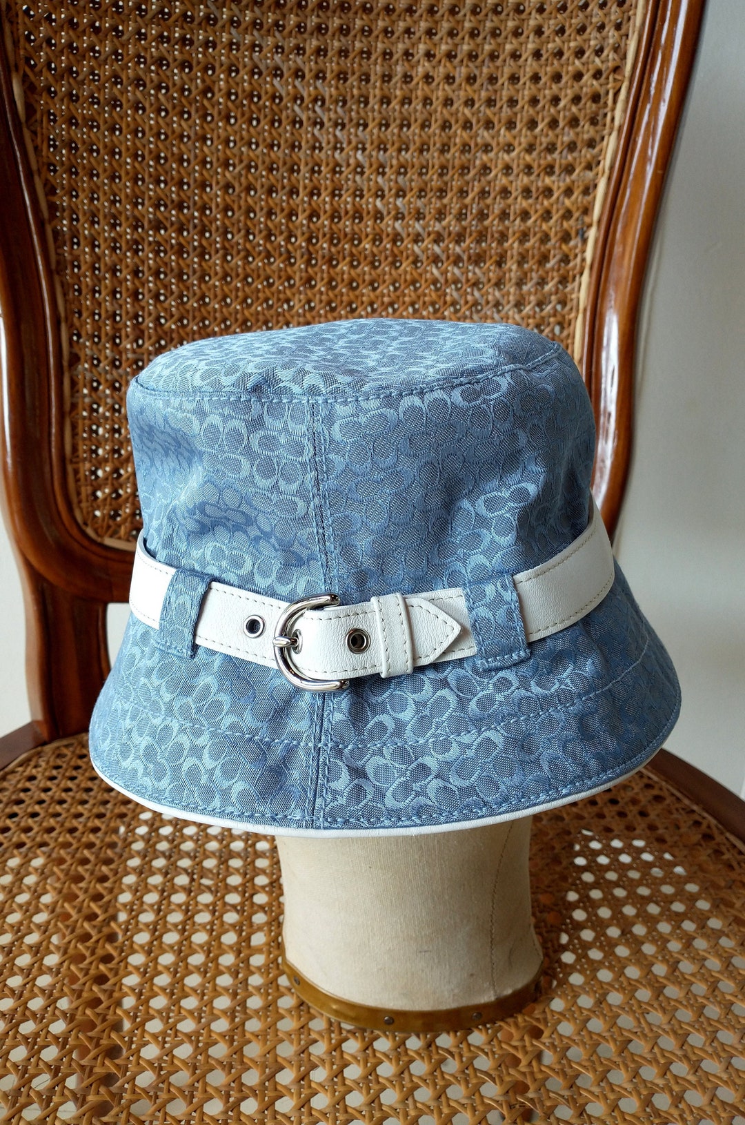 90s COACH Hat Vintage Bucket Hat With Buckle Classic Logo Designer Y2K ...