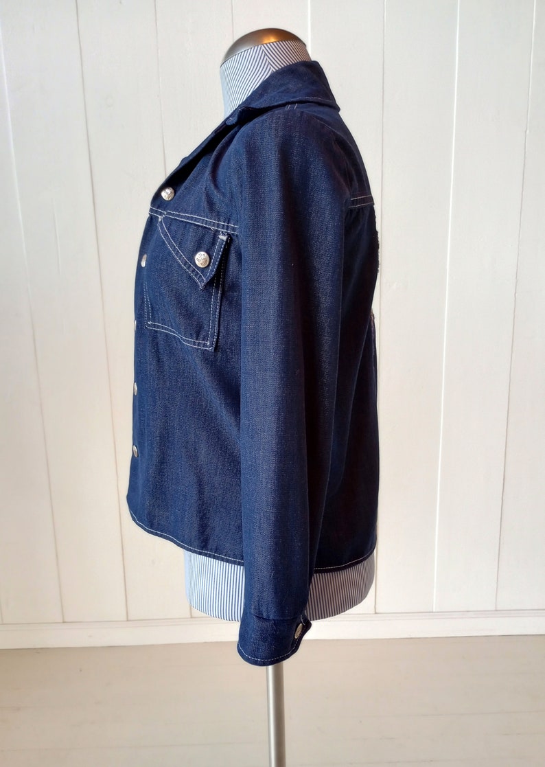 Vintage 1970s Denim Embroidered Jacket Shacket Butterfly Billy the Kid ...