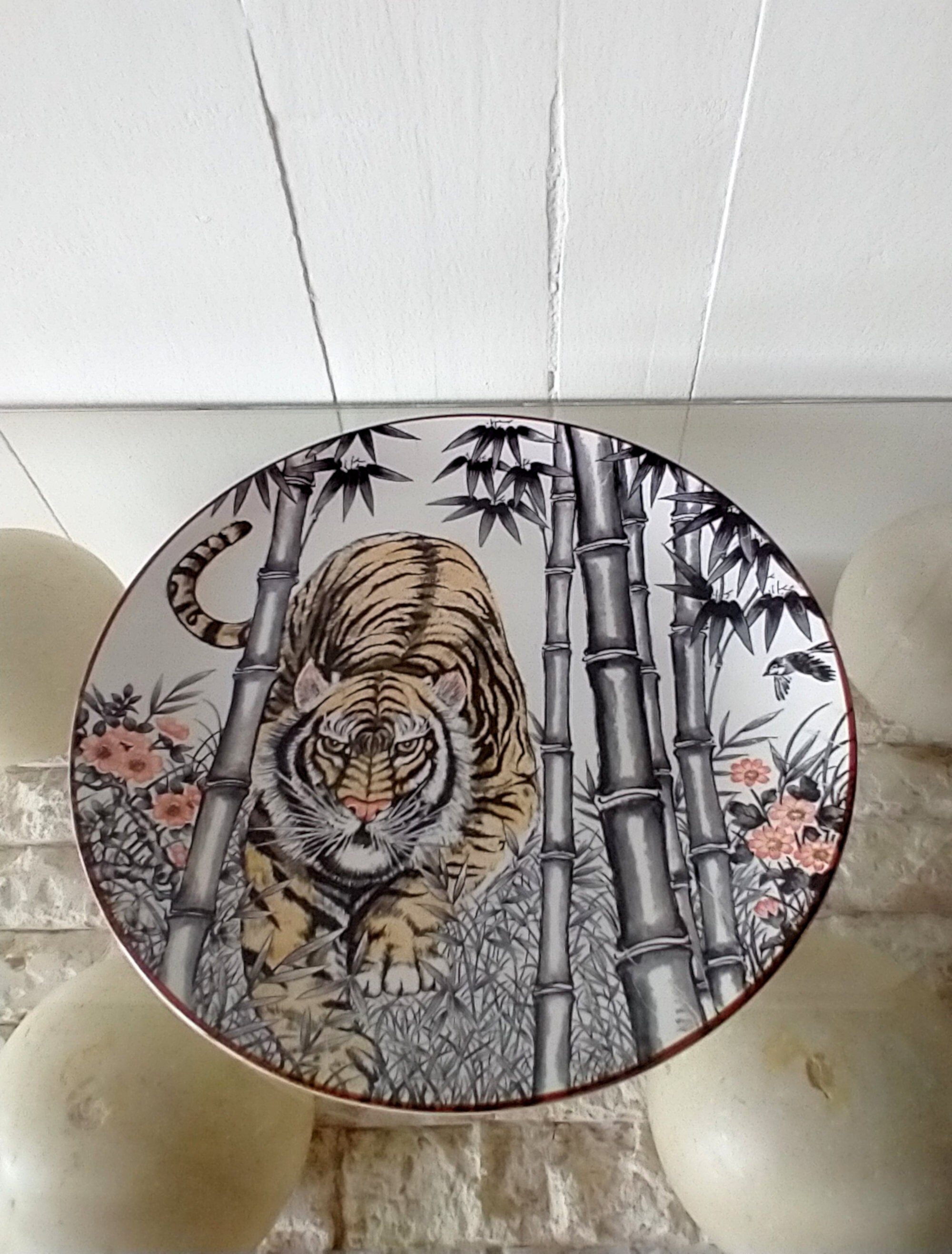 Vintage Tiger Ceramic Platter Year of the Tiger Collectable 12-13 ...