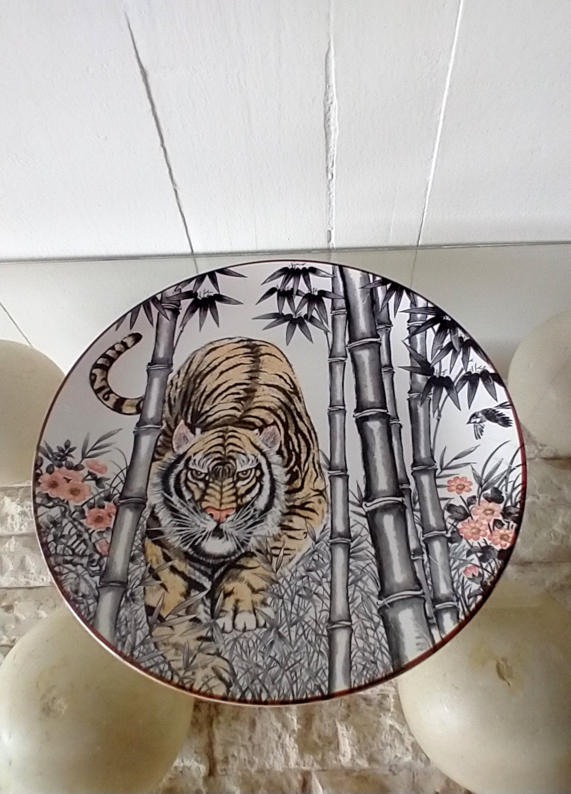 Vintage Tiger Ceramic Platter Year of the Tiger Collectable 12-13 ...