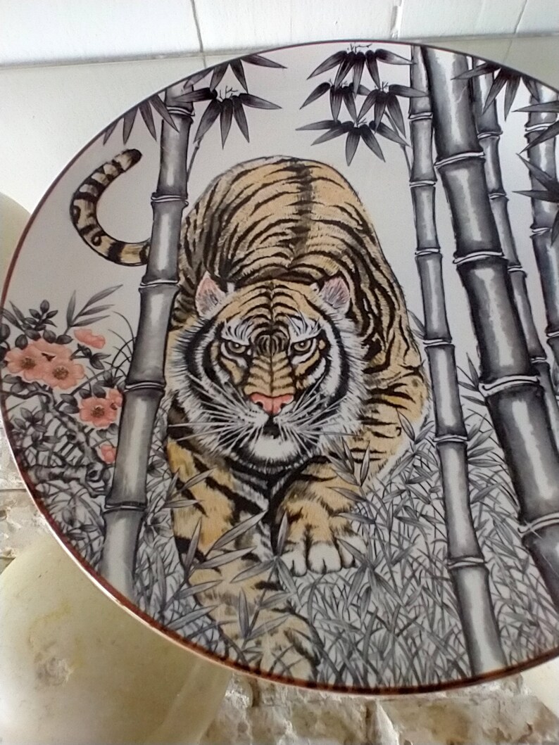 Vintage Tiger Ceramic Platter Year of the Tiger Collectable 12-13 ...