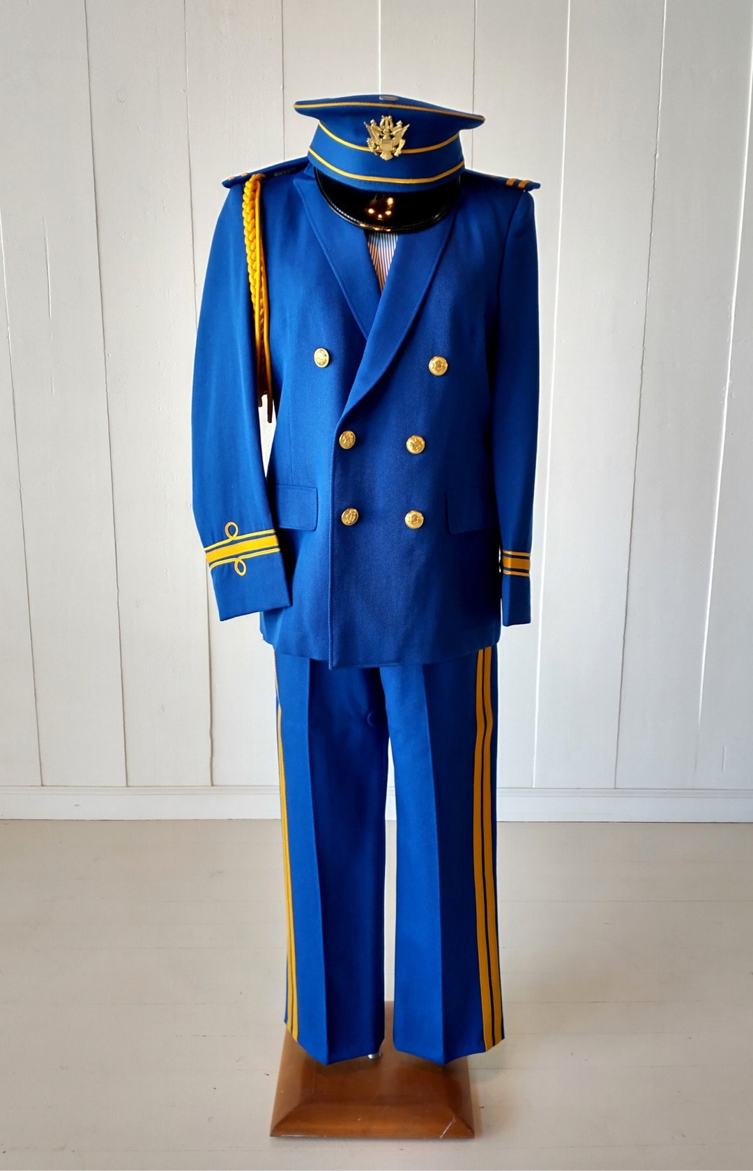 Vintage Suit With Matching Hat 60s 70s Marching Band Uniform Majorette ...
