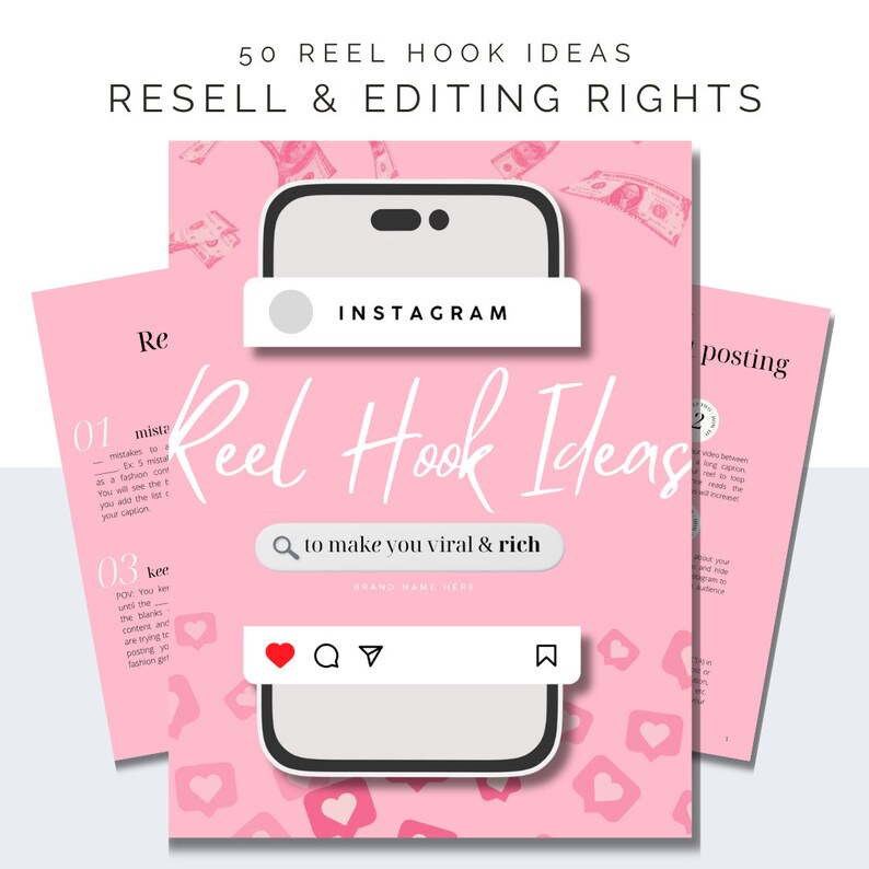 50 IG Reel Hook Ideas to Make You Viral & Rich | DFY Product | Digital ...