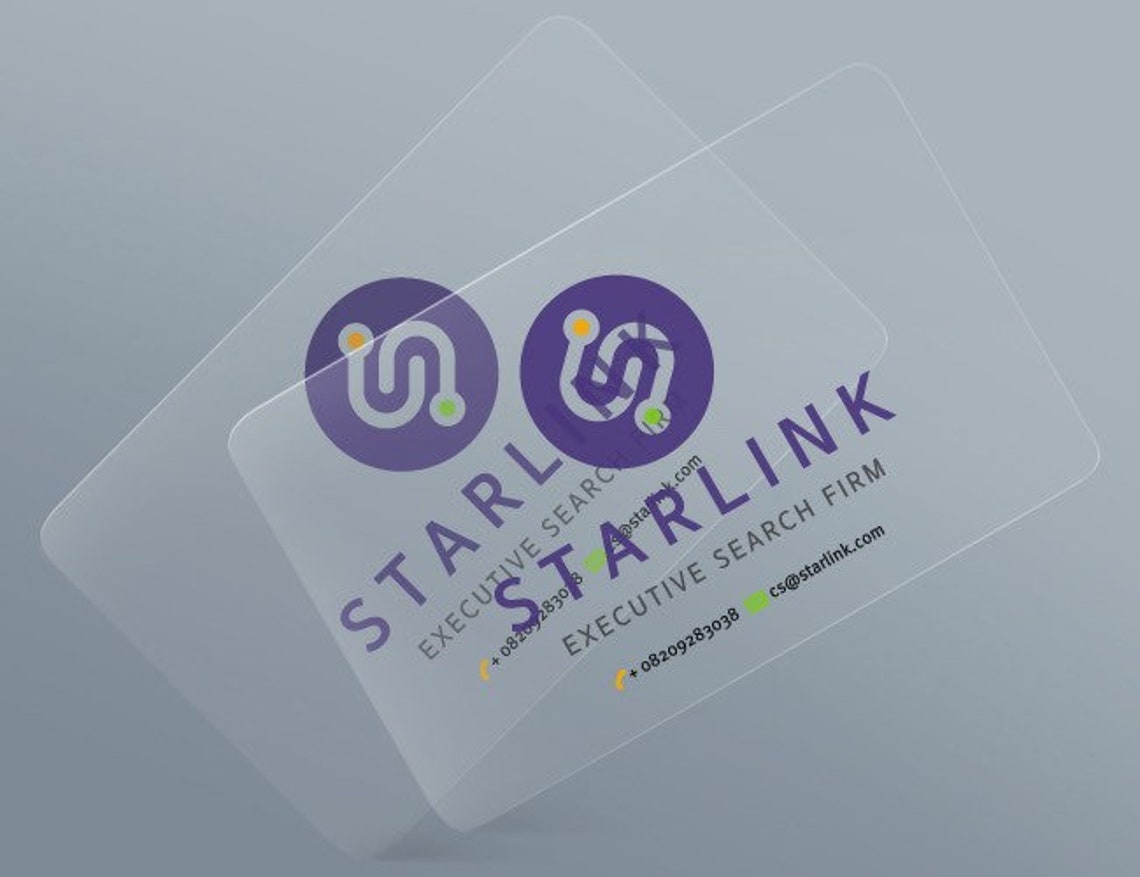200 Clear Plastic Business Cards Transparent Business Card - Etsy