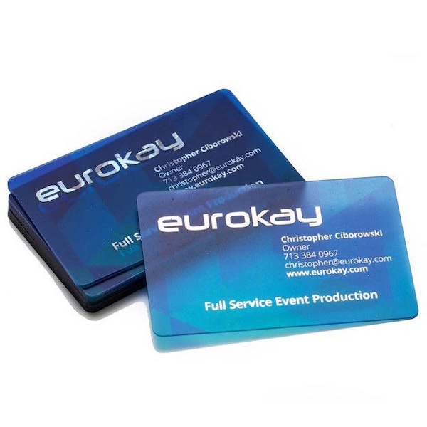 Plastic Custom Business Cards - Etsy