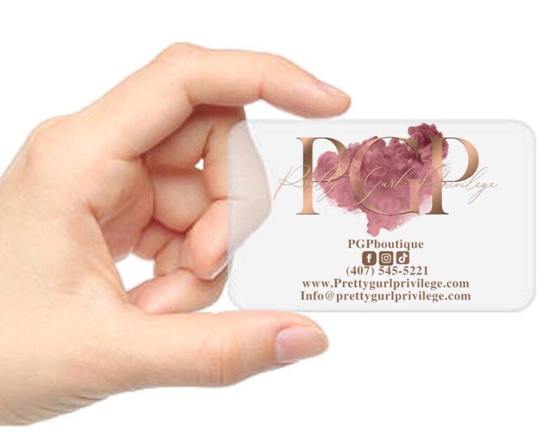 200 Frosted Plastic Business Card Custom Business Card - Etsy