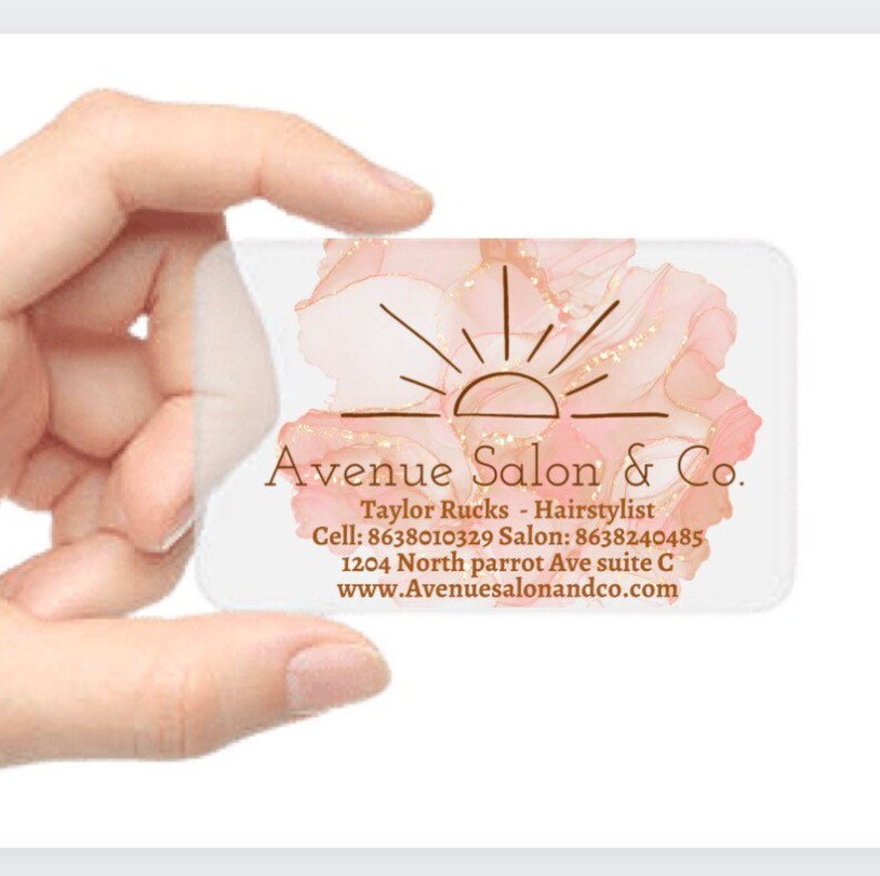 200 Frosted Plastic Business Card, Custom Business Card, Waterproof ...