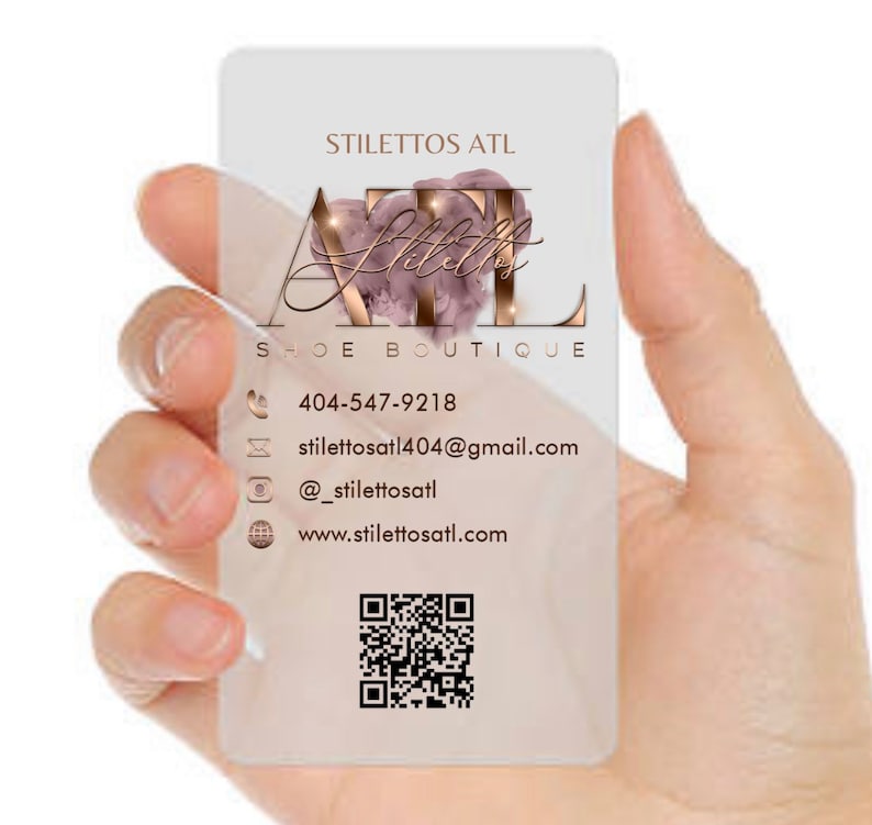 200 Frosted Plastic Business Card Custom Business Card - Etsy