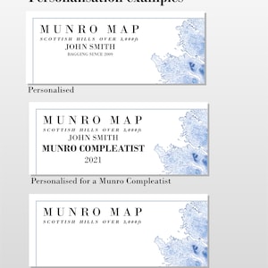 Munro Bagging Map, Scotland. Scottish Flag Colours, Tick List of Munros ...