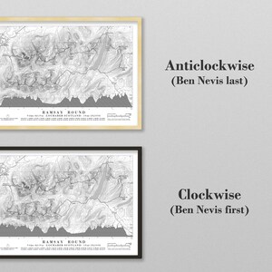 Ramsay Round Map With Elevation Profile. Gift for Hill Runner / Walker ...