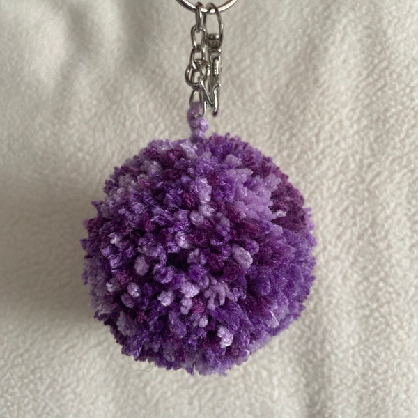 Pom Pom Keyring - Etsy UK