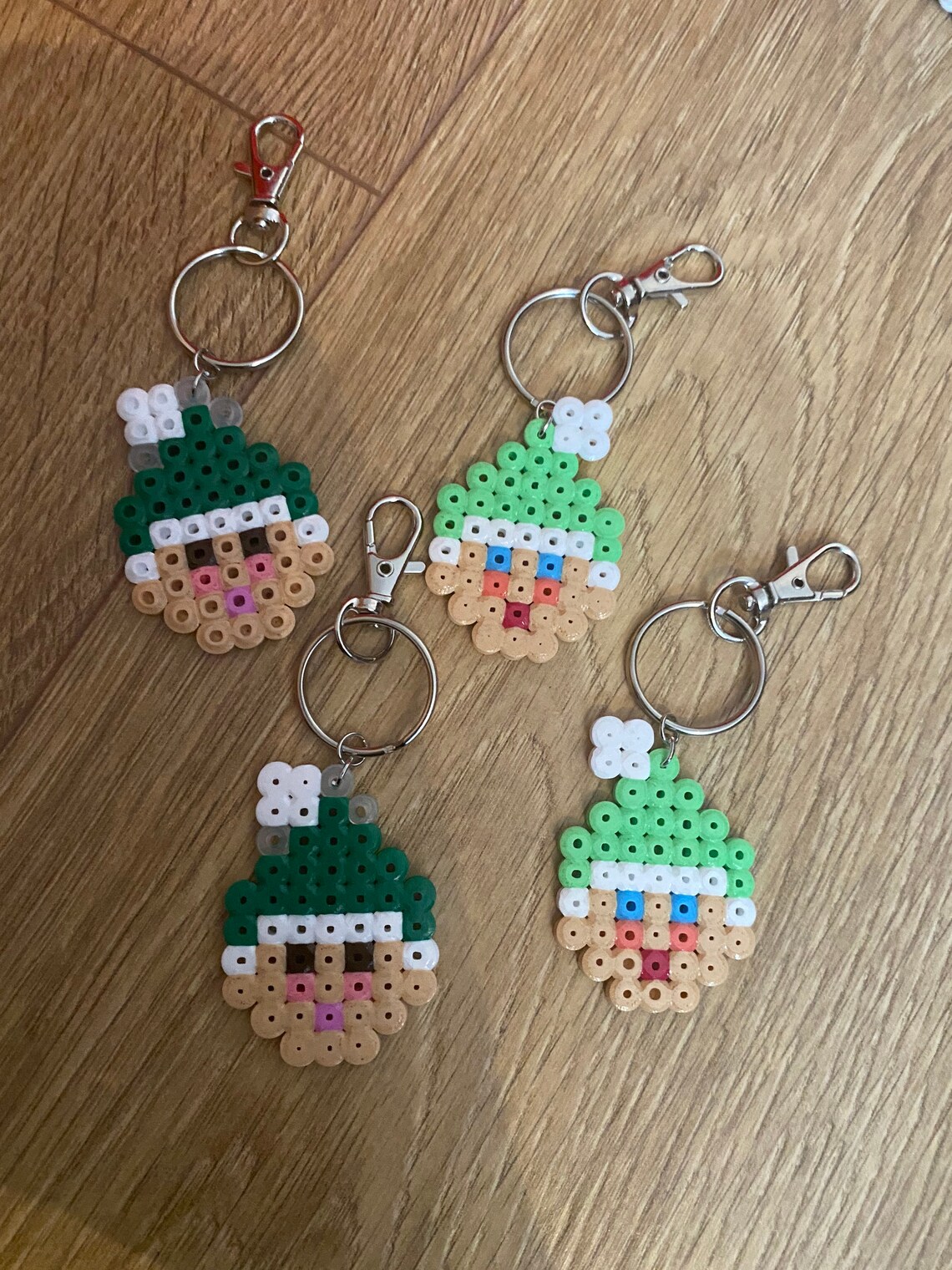 Hama Bead Christmas Keyring: Santa, Reindeer, Snowman - Stocking Filler ...