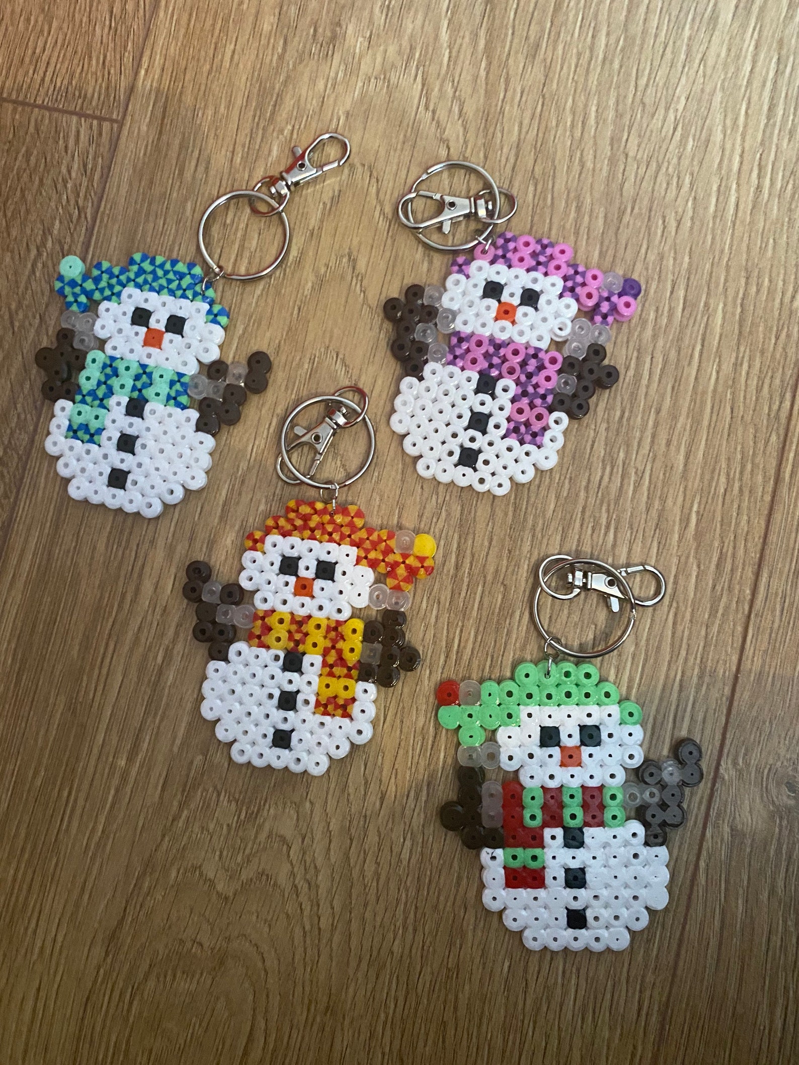 2024 Christmas Themed Hama Bead Keyrings/ Bag Charms / Zipper Charms ...