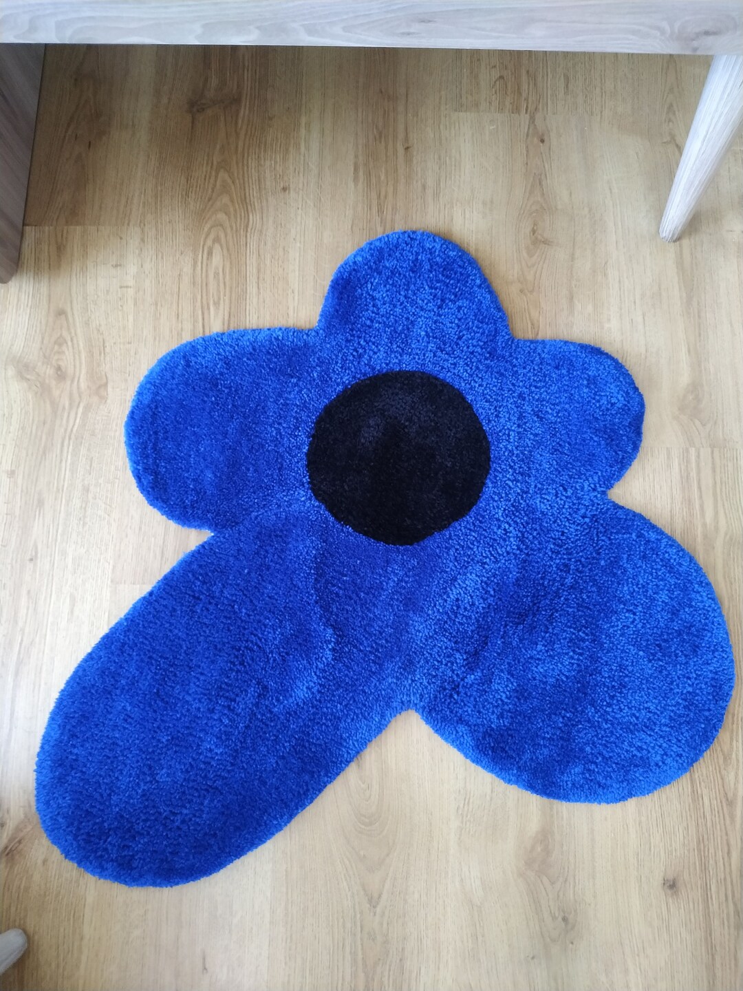 Blue Flower Tufted Rug, Custom Mat, Cute Bedroom Rug - Etsy