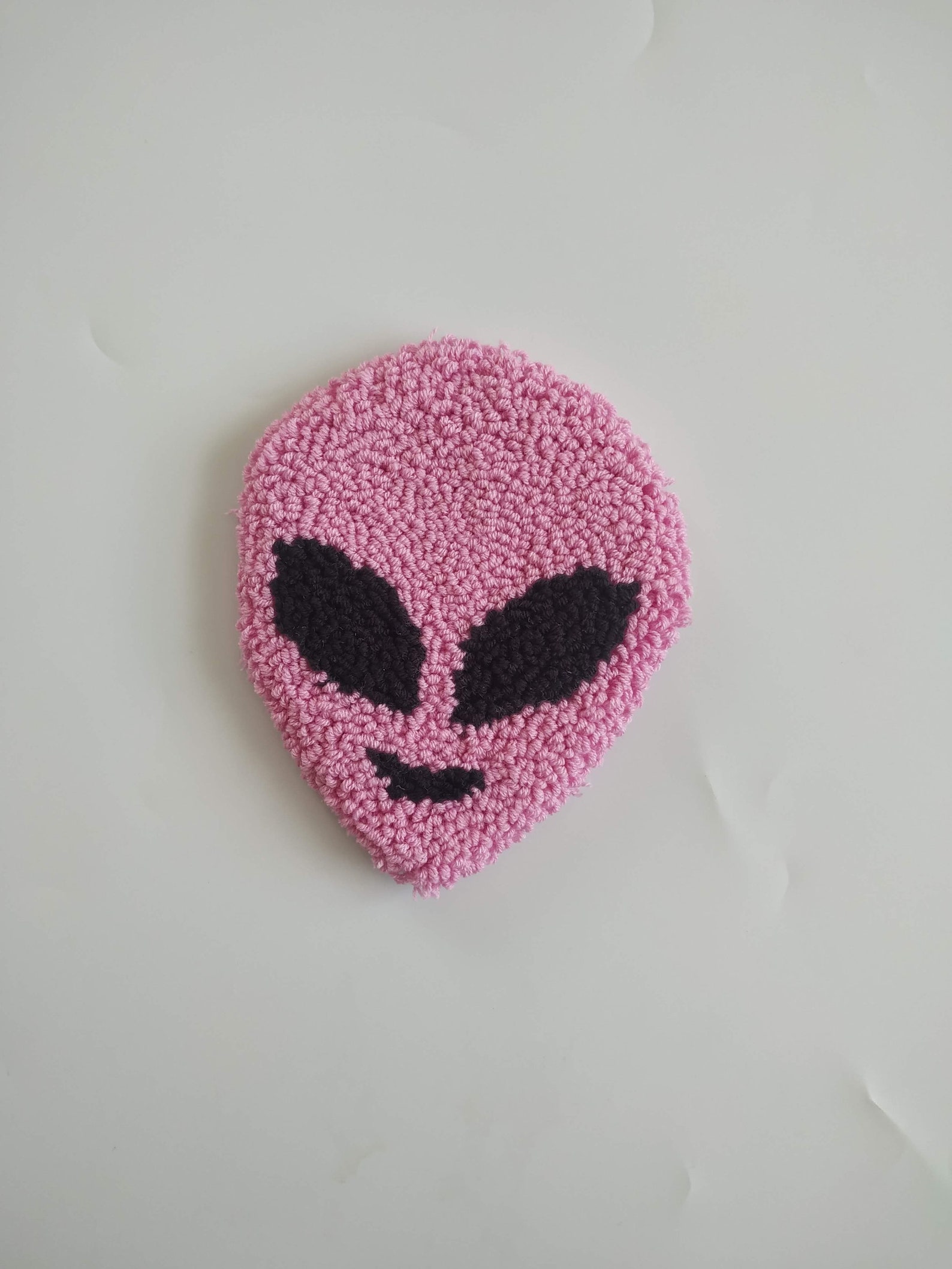 Hand Tufted Alien Head Punch Needle Coasters Set of 2 Mini - Etsy