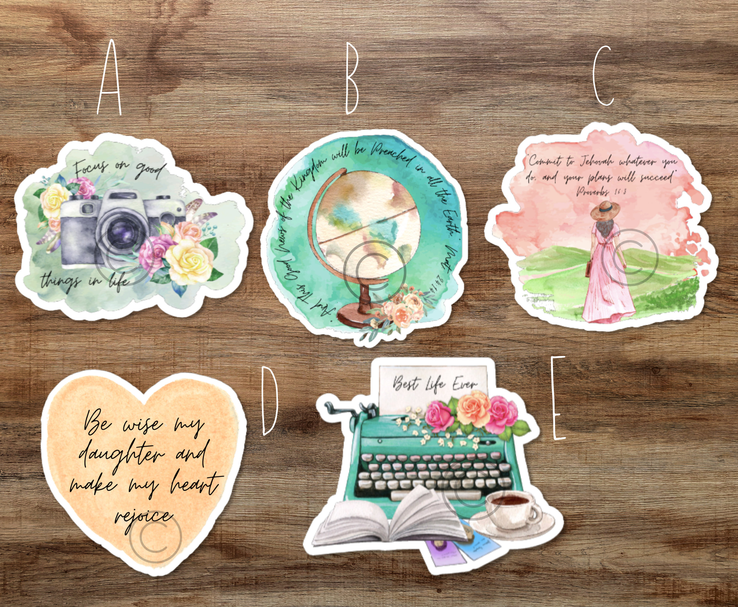 JW Sticker Set | Laminated Vinyl Waterproof Stickers | Youths & Adults ...