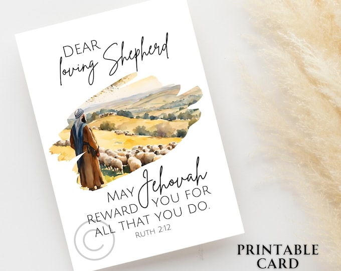 JW Elder Greeting Card | Loving Shepherd | Elder Appreciation Card ...