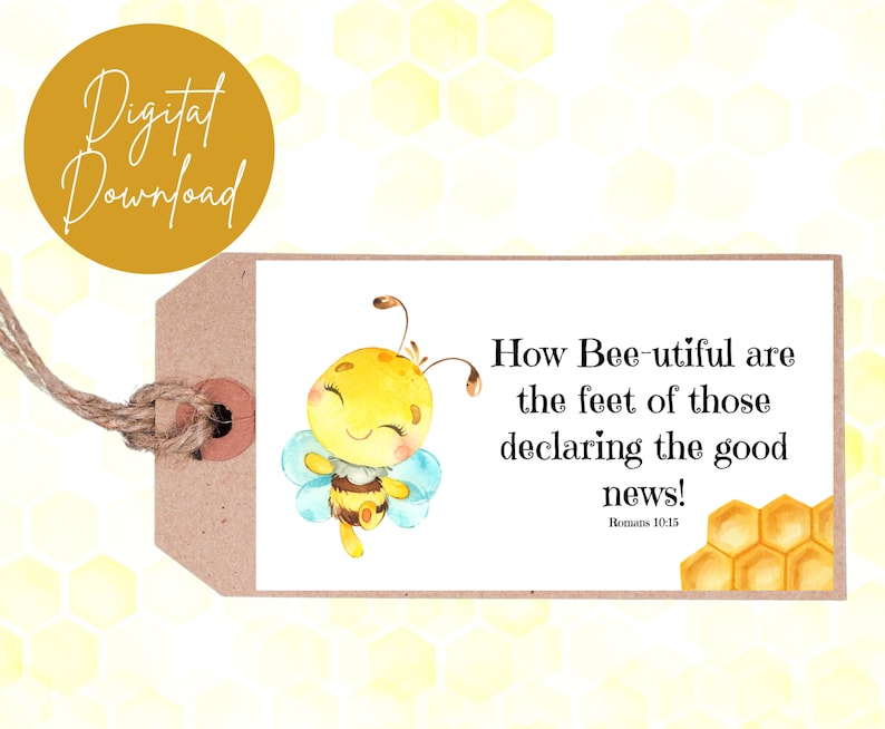 Printable Pioneer Gift Tags How Bee-utiful JW Gifts Cute - Etsy