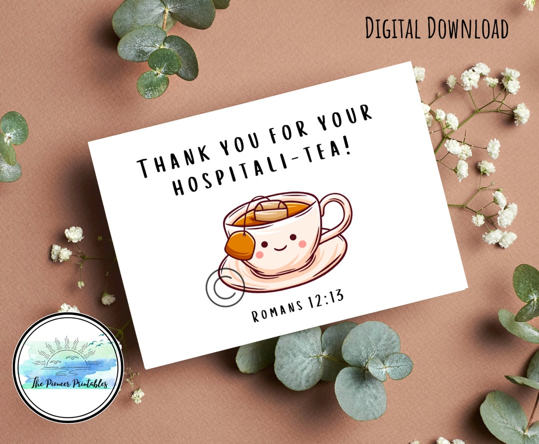 JW Hospitality Card | Romans 12:13 | Printable | JW Greeting Cards | JW ...