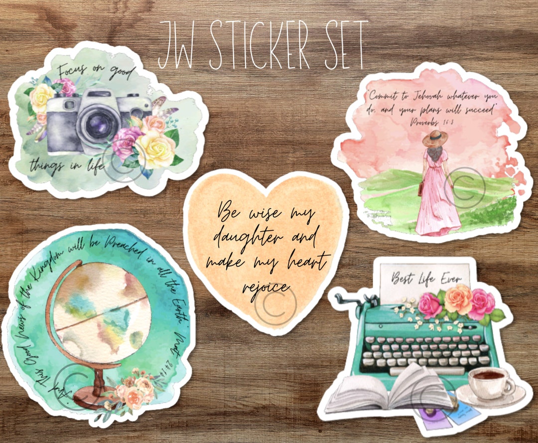 JW Sticker Set | Laminated Vinyl Waterproof Stickers | Youths & Adults ...
