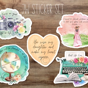 JW Sticker Set Laminated Vinyl Waterproof Stickers Youths & Adults ...