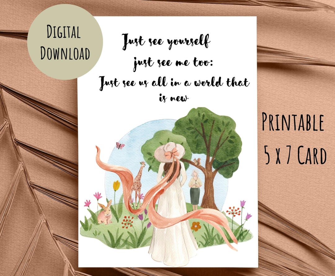 JW Printable | Encouragement Card | Just See Yourself | 5 X 7 - Etsy