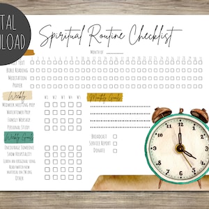 JW Spiritual Routine Checklist | Vintage Alarm Clock | Jehovah's ...