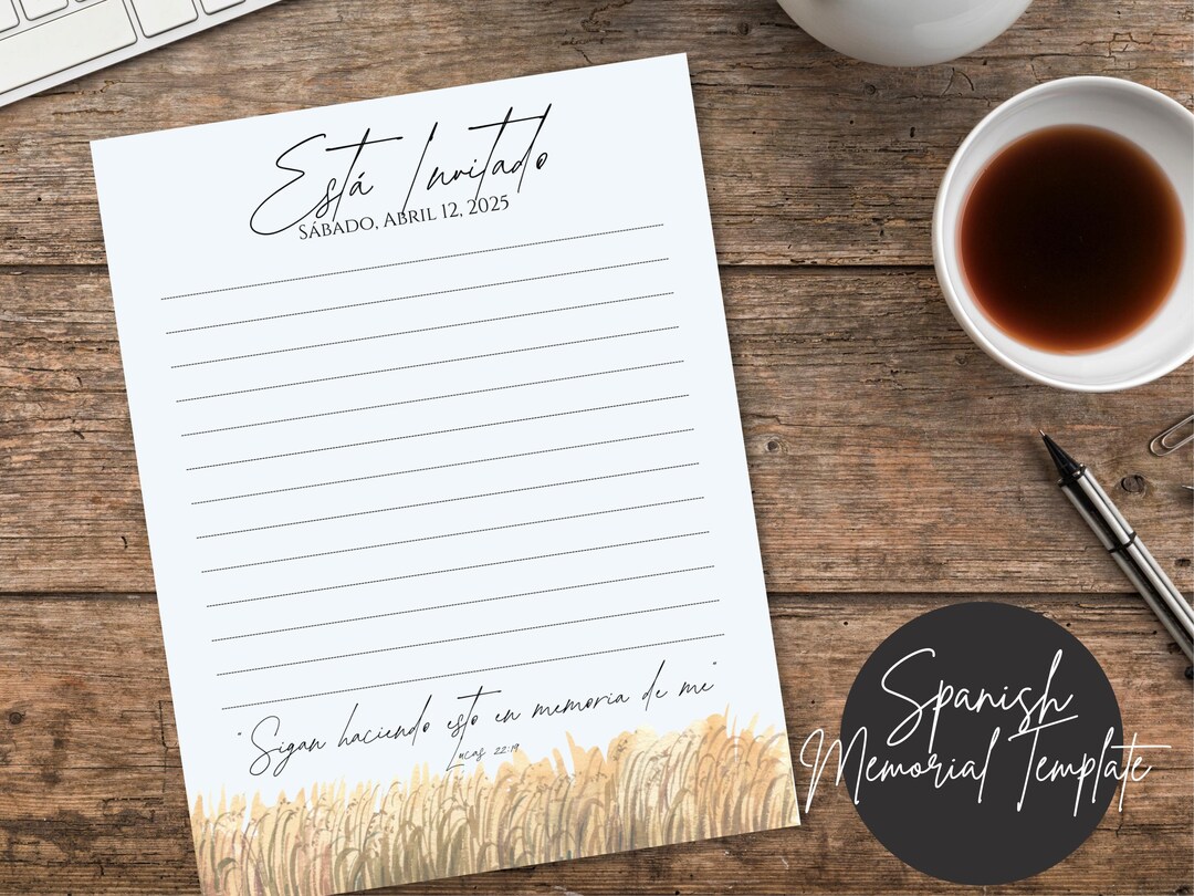 2025 Memorial Letterhead Template | Spanish | Jehovah's Witnesses ...