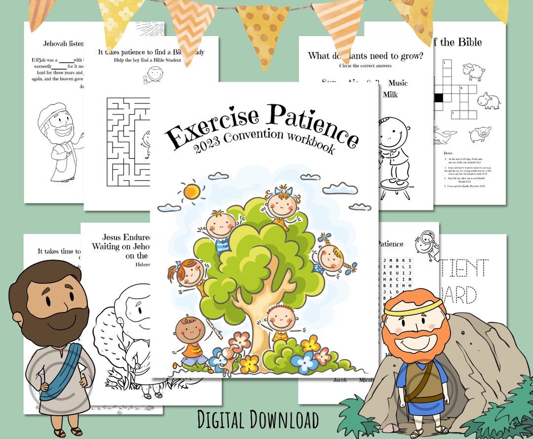 Exercise Patience 2023 Convention Kids Workbook | JW | Activity ...
