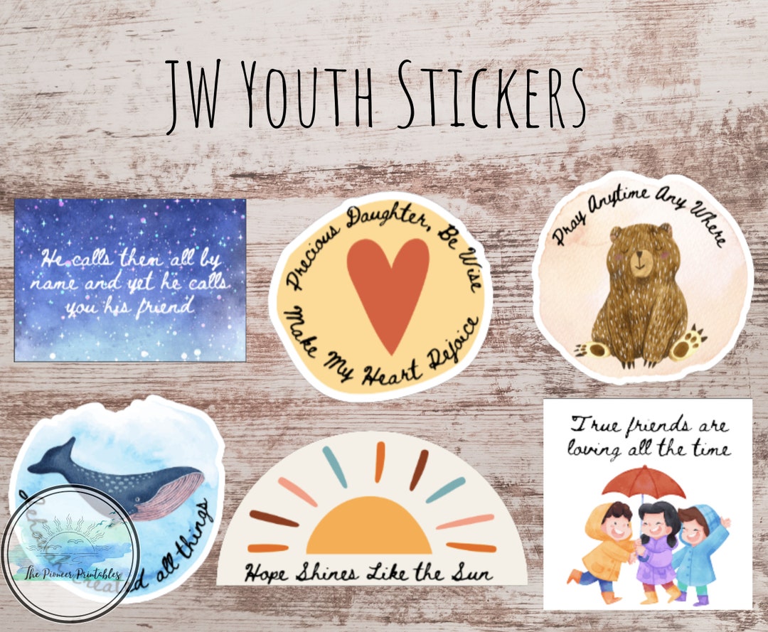 JW Stickers for Youths | Laminated Waterproof Vinyl | Sticker Set | JW ...