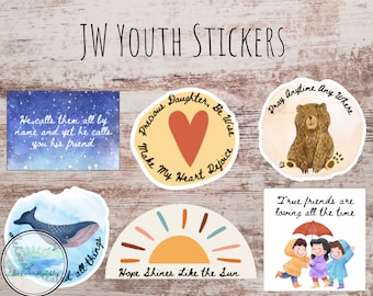 JW Kids Stickers Jehovah is My Best Friend/2x2 Stickers/4 Designs/jw ...