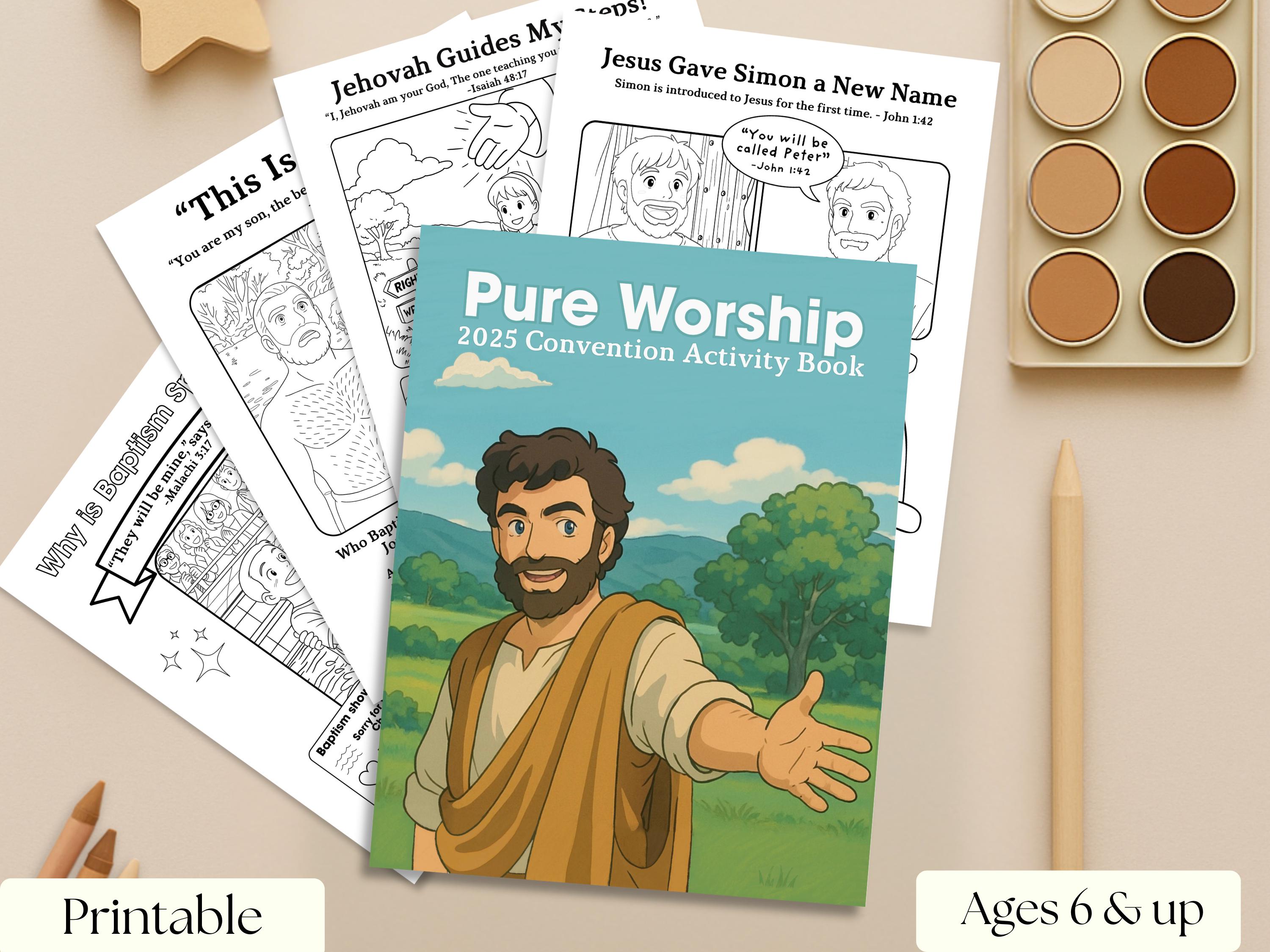 JW 2025 Pure Worship Convention Activity Book | Children's Workbook ...