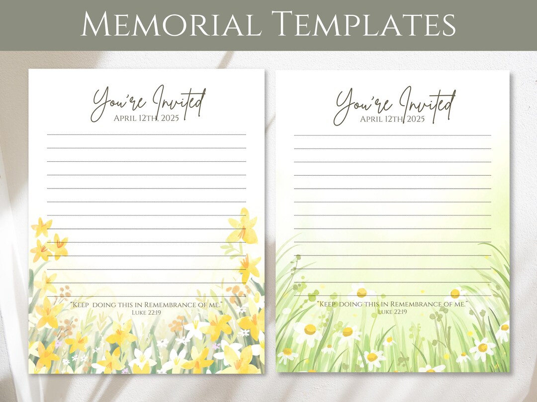 JW 2025 Memorial Letterhead Templates | Jehovah's Witnesses | Letter ...