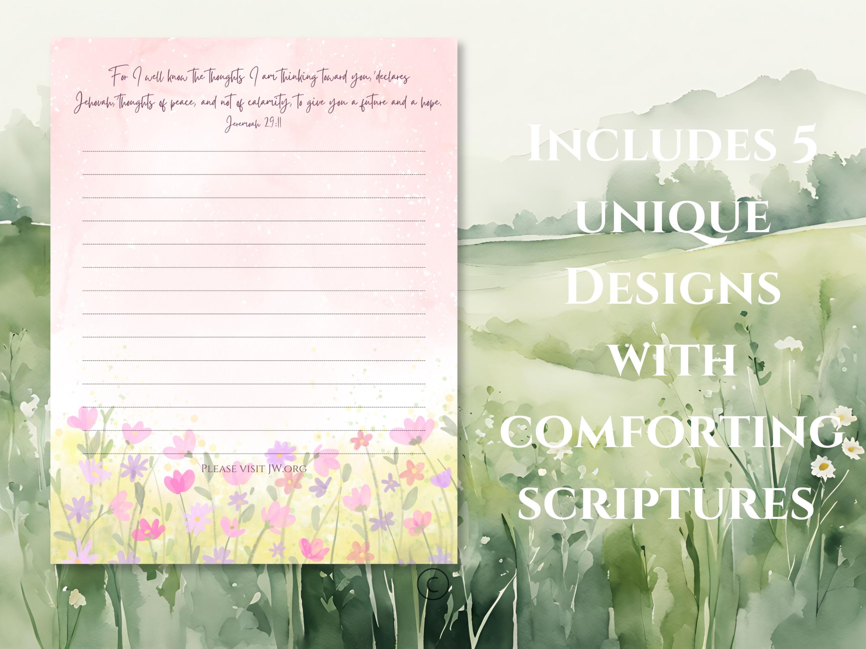 JW Comforting Scripture Letter Writing Templates | Ministry | Jehovah's ...