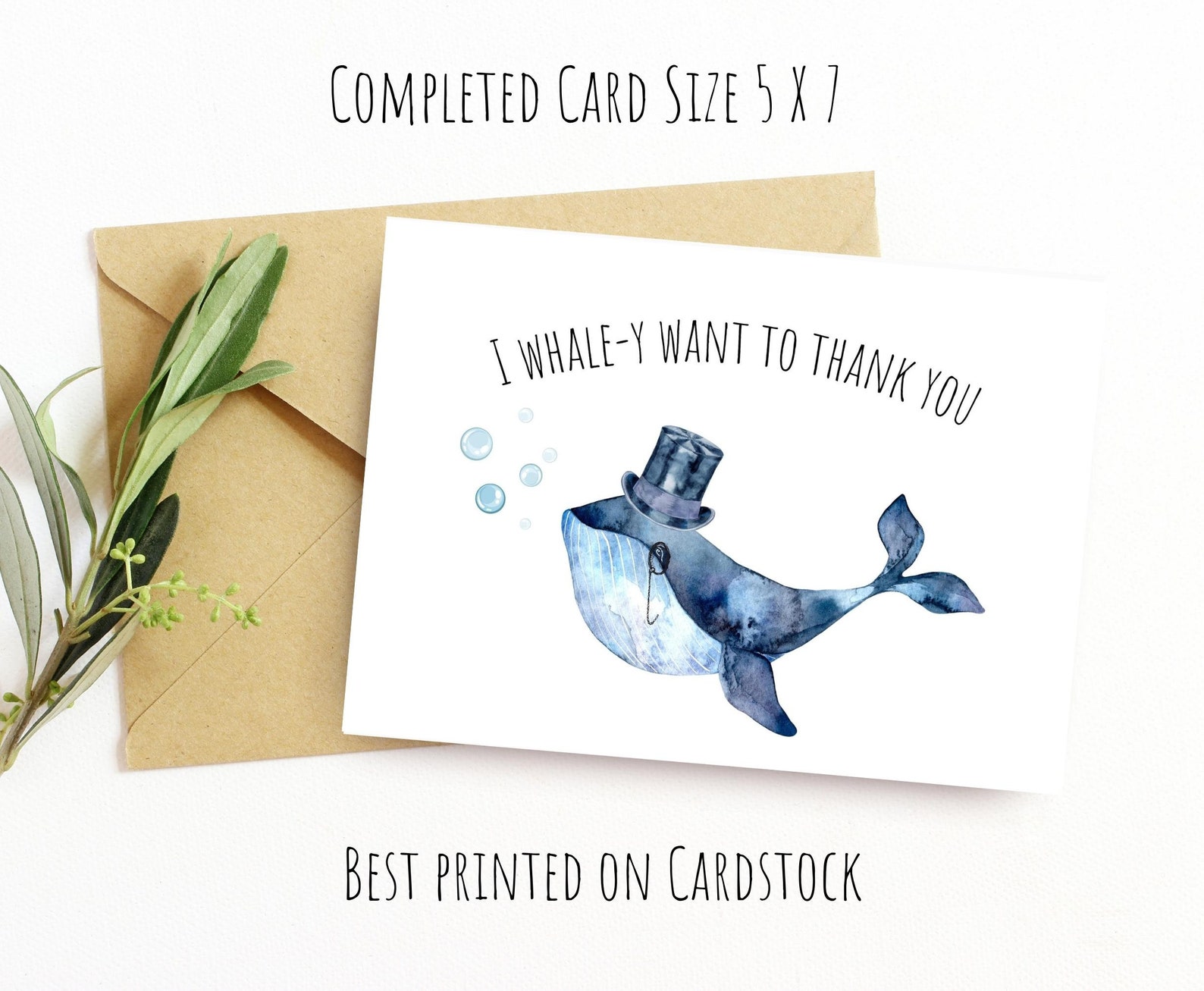 Funny Thank You Card Bundle | Greeting Card | Appreciation | Animal ...