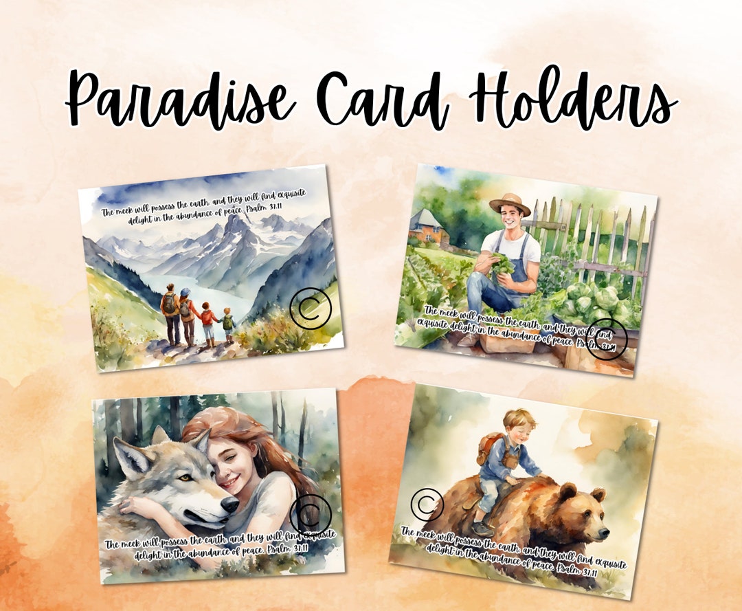 Paradise Card Holders | Printable Ministry Ideas | Psalm 37:11 | JW ...